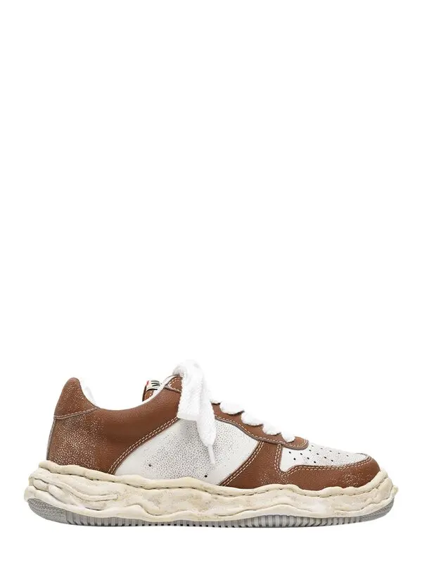 Mihara Yasuhiro Panelled Lace-up Sneakers - Nude