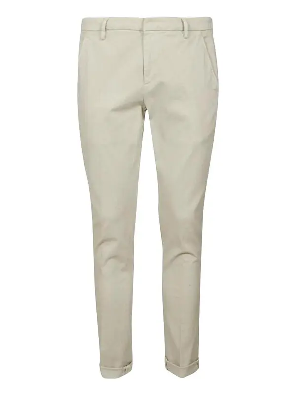 DONDUP Straight-leg Cotton Trousers - Nude