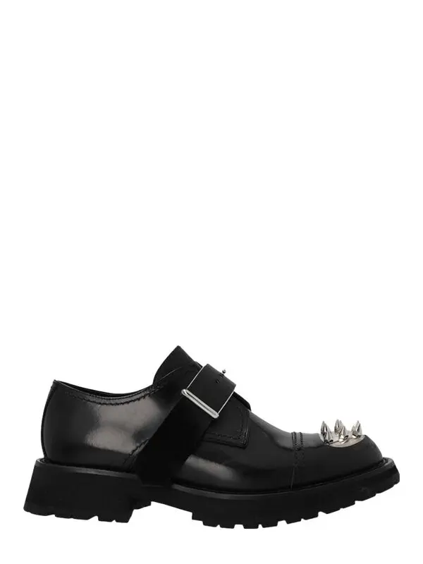 Alexander McQueen Punk Studded Derby Shoes - Black