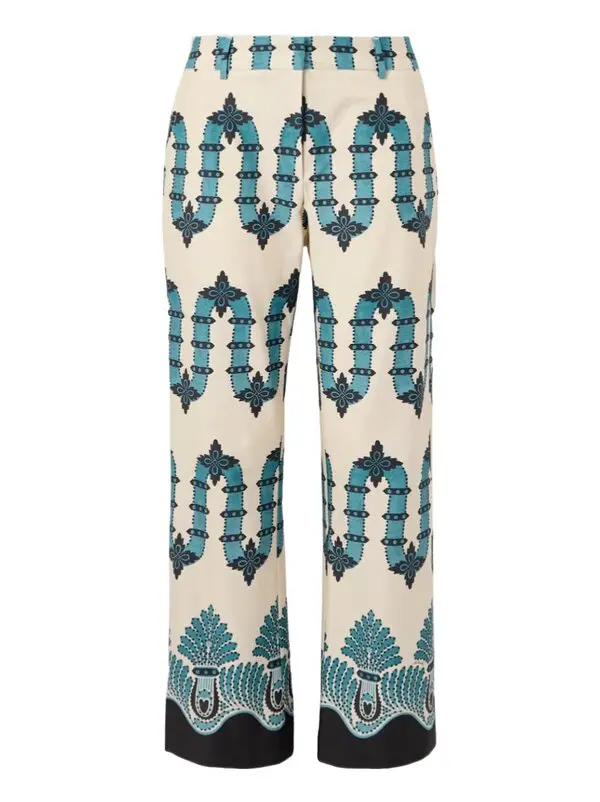 La DoubleJ Printed Trousers - Nude