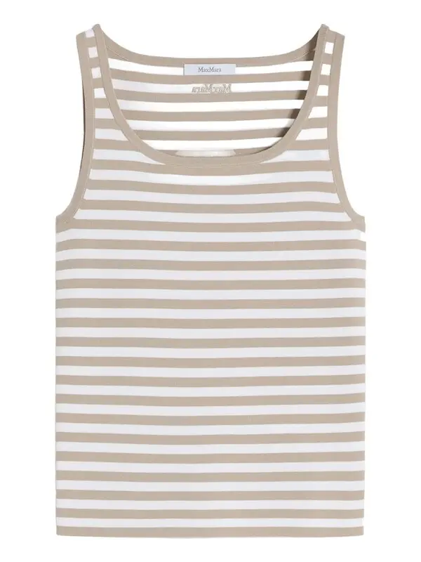 Max Mara Sleeveless Striped Tank Top - Nude