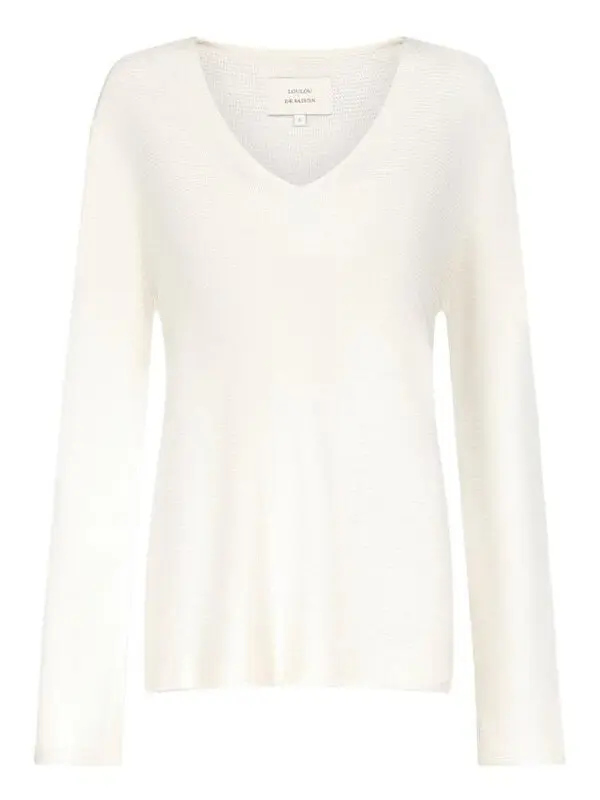 Loulou De Saison Saya V-neck Sweater - Ivory
