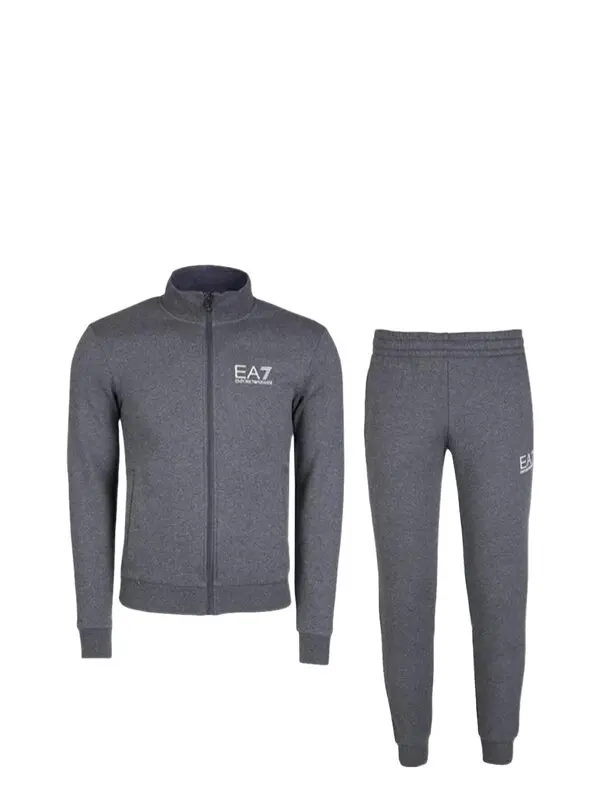EA7 Logo Printed Two-piece Sports Suit - Gray