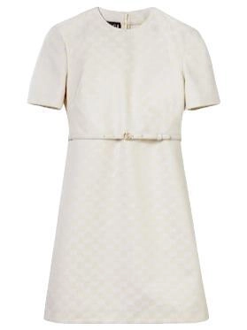 Gucci Gg Cotton Gabardine Dress - Beige