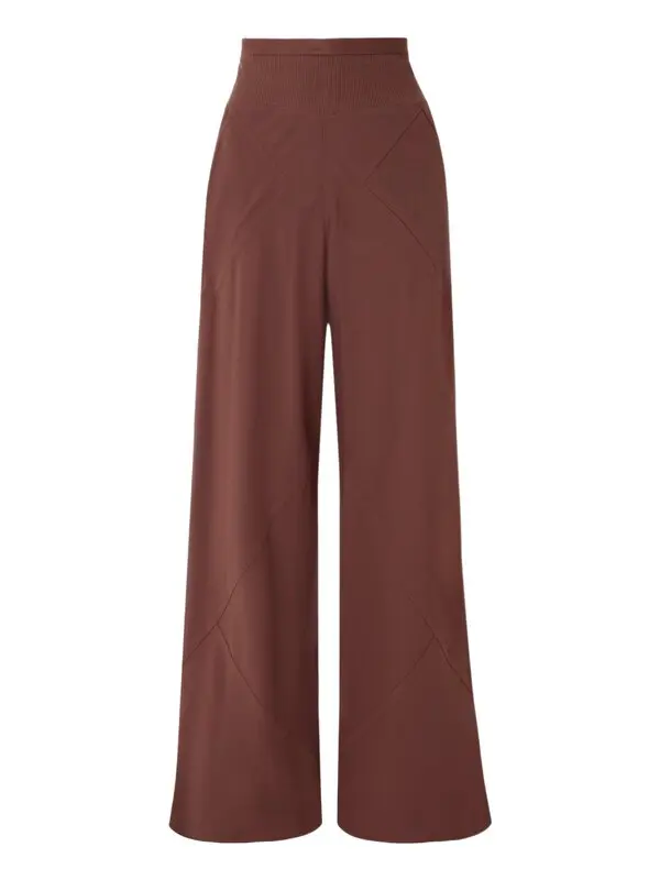 Rick Owens High-waisted Wide-leg Elasticated Waistband Pants - Red