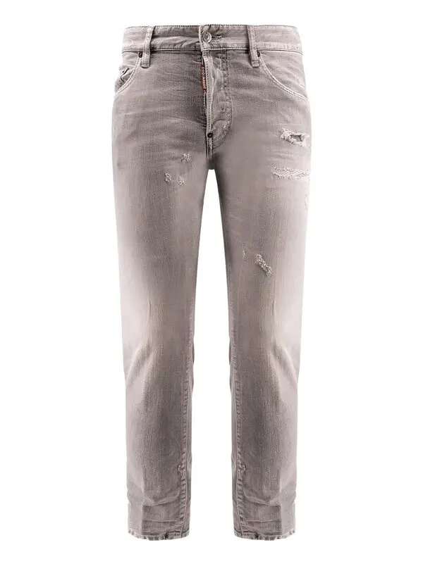 Dsquared2 Distressed Low-rise Jeans - Grey