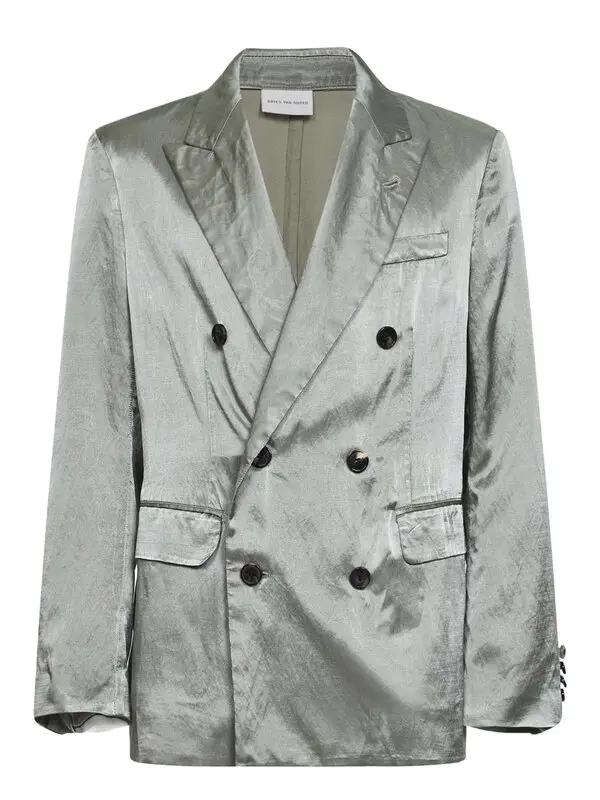 Dries Van Noten Balto Double-breasted Blazer - Gray