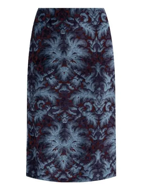 Etro Floral Printed Midi Skirt - Black