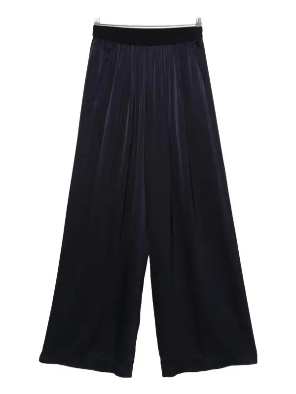 FORTE_FORTE Wide-leg Trousers With Elasticated Waistband - Black
