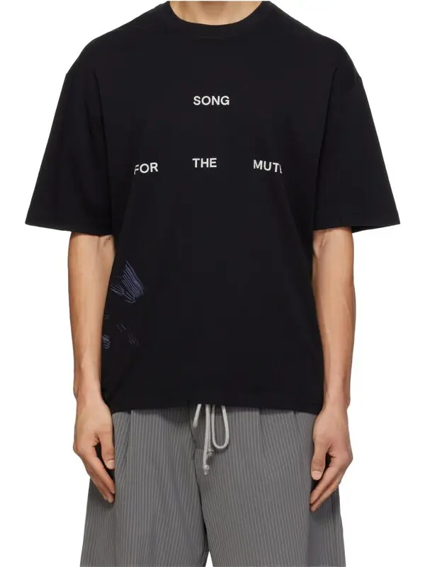 SONG FOR THE MUTE Logo Oversized T-shirt - Black