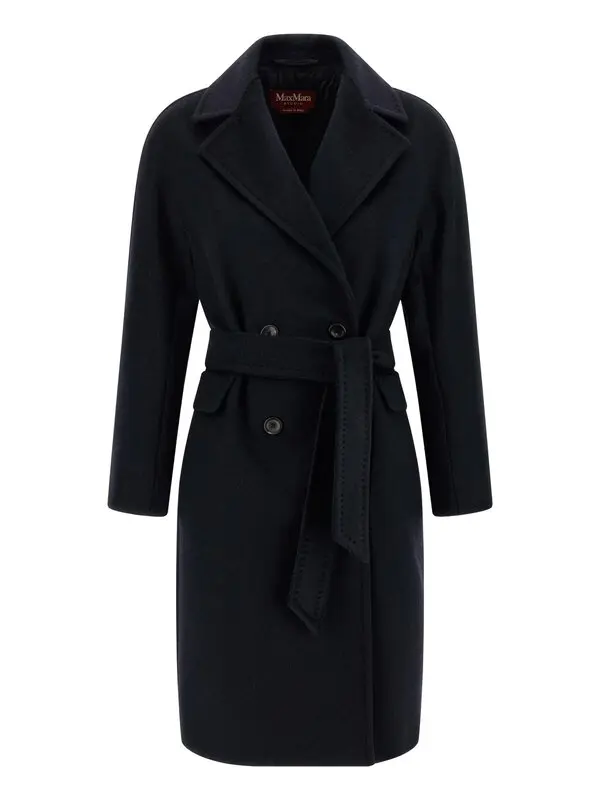 Max Mara Panteon Double-breasted Coat - Black