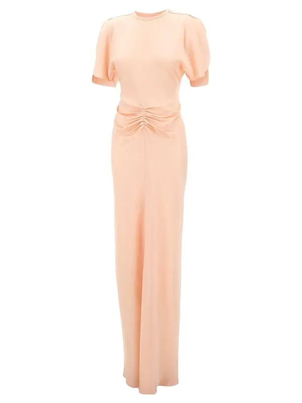 Victoria Beckham Isabella Pleated Maxi Dress - Pink