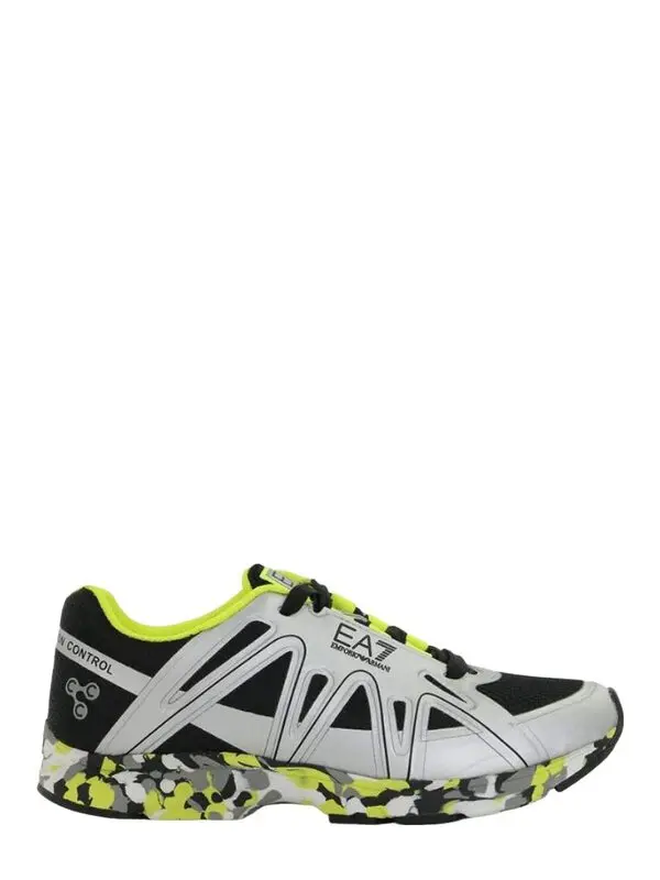 EA7 Logo Lace Up Casual Sneakers - Gray