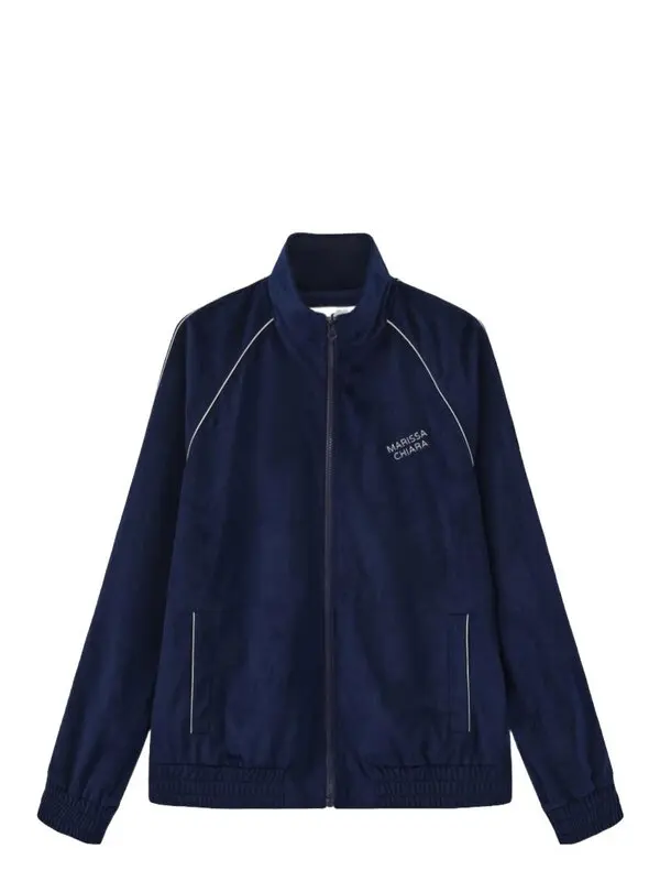 Marissa Chiara Long-sleeved Casual Zip-up Jacket - Blue