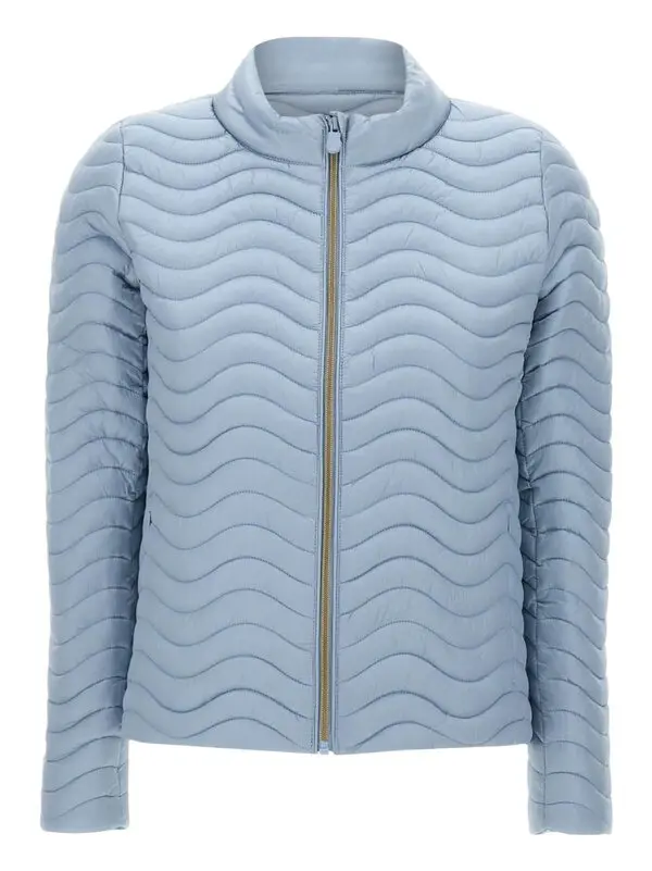 SAVE THE DUCK High Collar Puffer Jacket - Blue