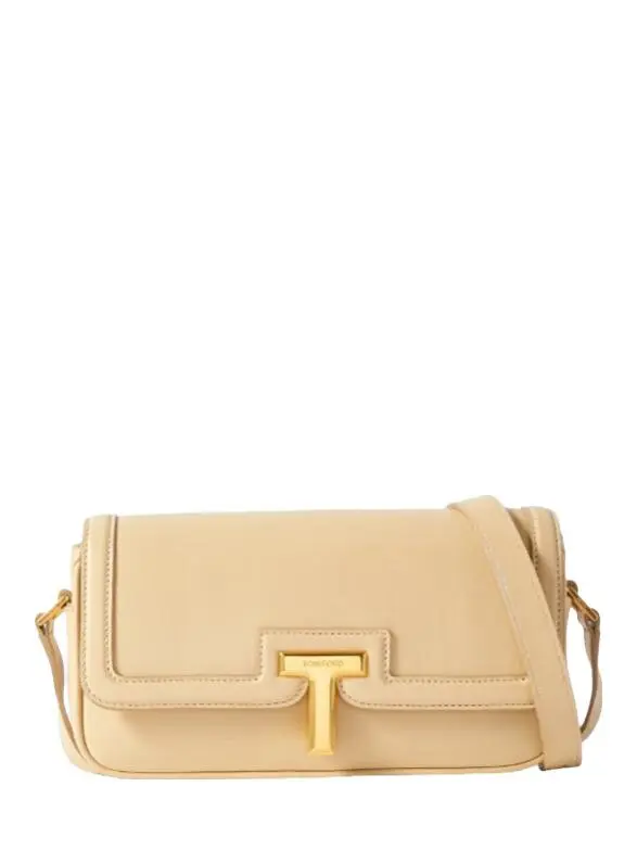 TOM FORD Leather Shoulder Bag - Nude