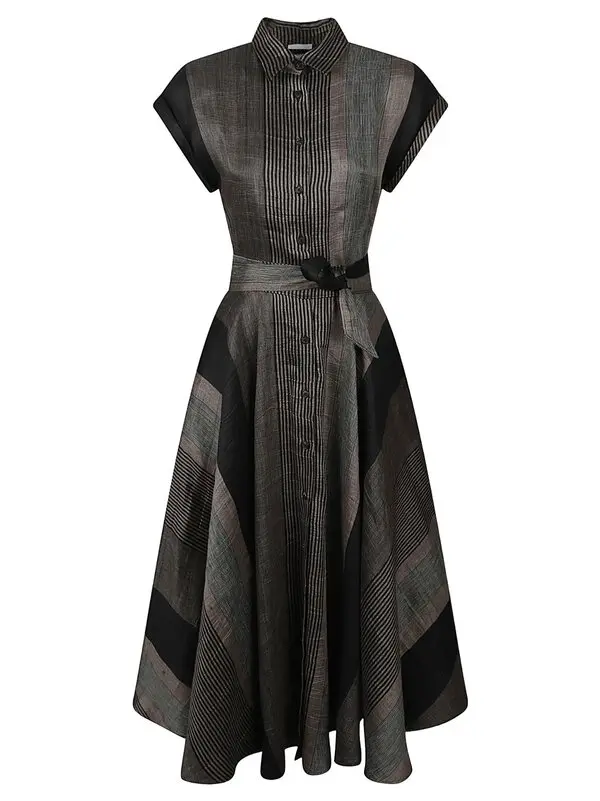 SARA ROKA Danielle Shirt Dress - Black