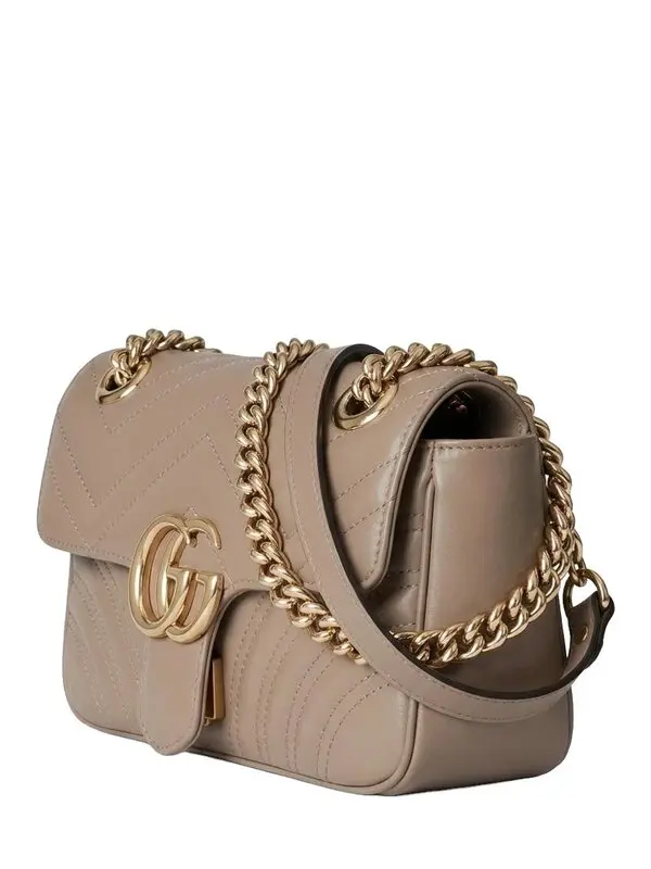 Gucci Gg Marmont Small Shoulder Bag - Taupe