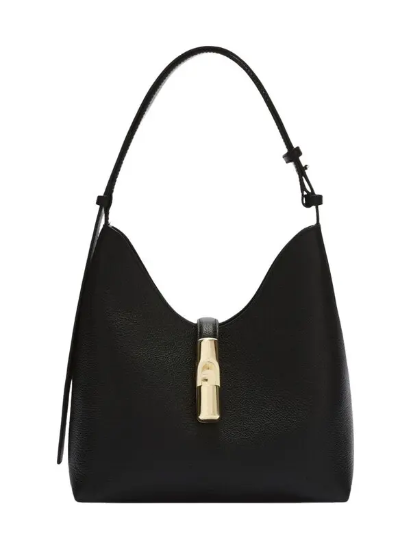 Furla Logo Detail Shoulder Bag - Black