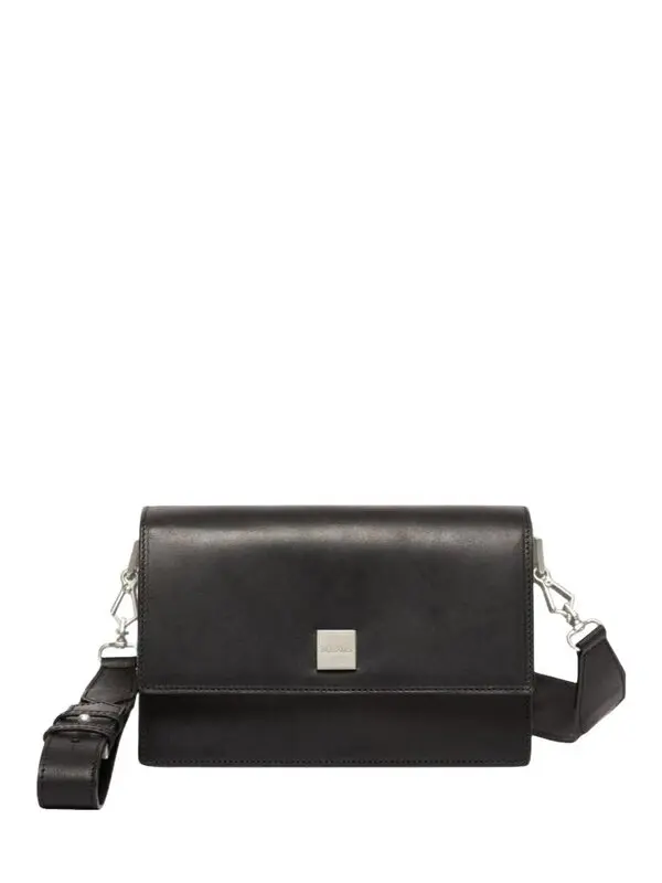 Max Mara Small Leather Bag With Magnetic Clasp - Black