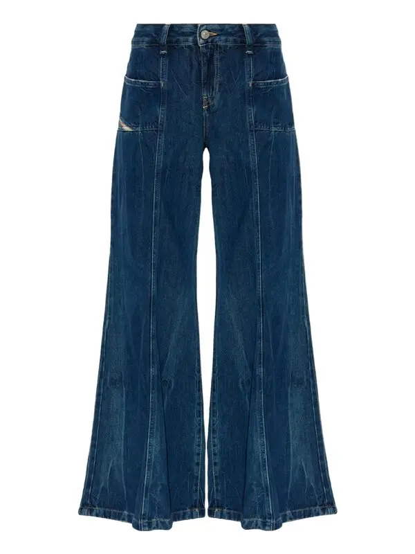 DIESEL® D-akil Paneled Jeans - Navy