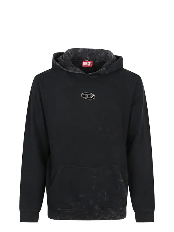 DIESEL® Logo Plaque Hoodie - Black