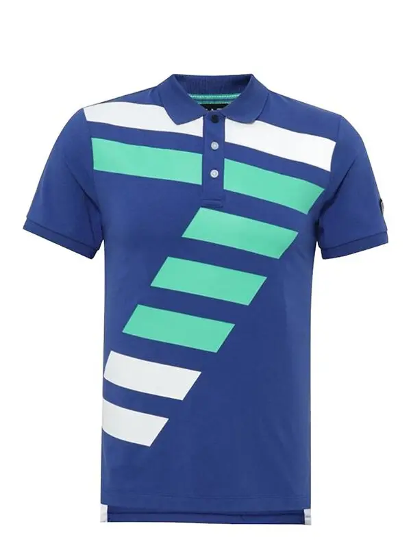 EA7 Logo Lapel Polo Shirt - Blue