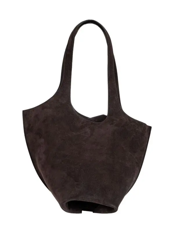 Attico La Scoop Asymmetric Medium Shopper Bag - Black