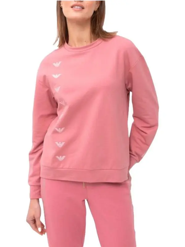 EA7 Round Neck Logo Sweater - Pink