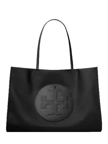 Tory Burch Ella Logo-embossed Tote Bag - Black