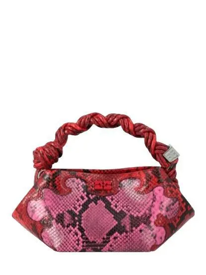 GANNI Mini Bou Embossed Tote Bag - Red