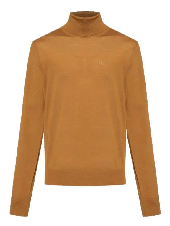 Dsquared2 D2" Logo Turtleneck Pullover - Brown