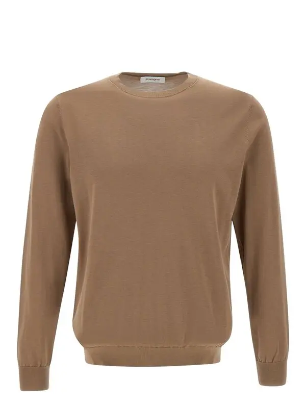 KANGRA Crew Neck Knitwear - Brown