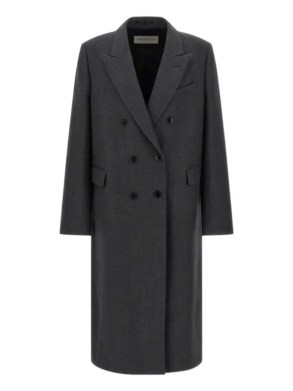 Dries Van Noten Double-breasted Wool Coat - Black