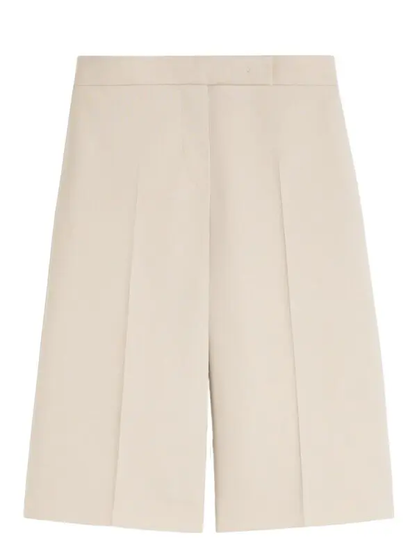 Max Mara High-waisted Pleated Shorts - Sand-colored