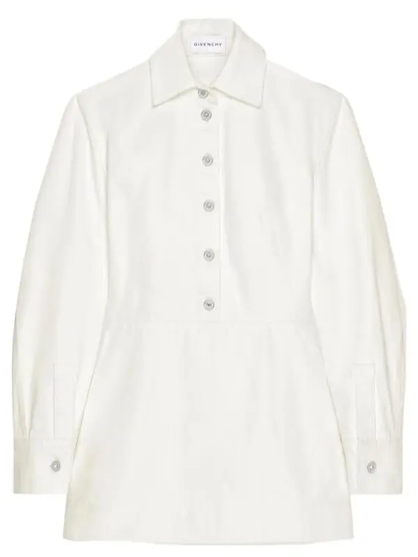 Givenchy Cocoon Denim Mini Dress - Off White