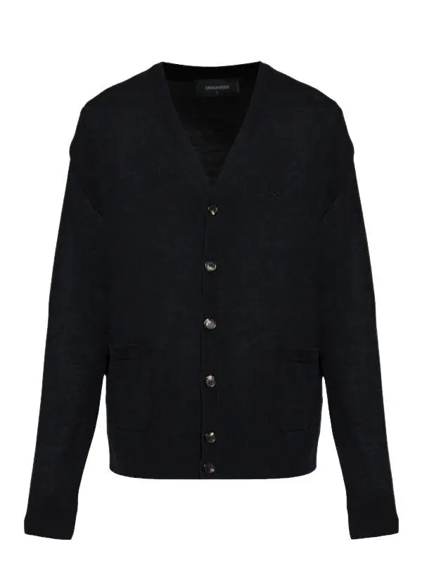 Dsquared2 V-neck Button-up Cardigan - Black