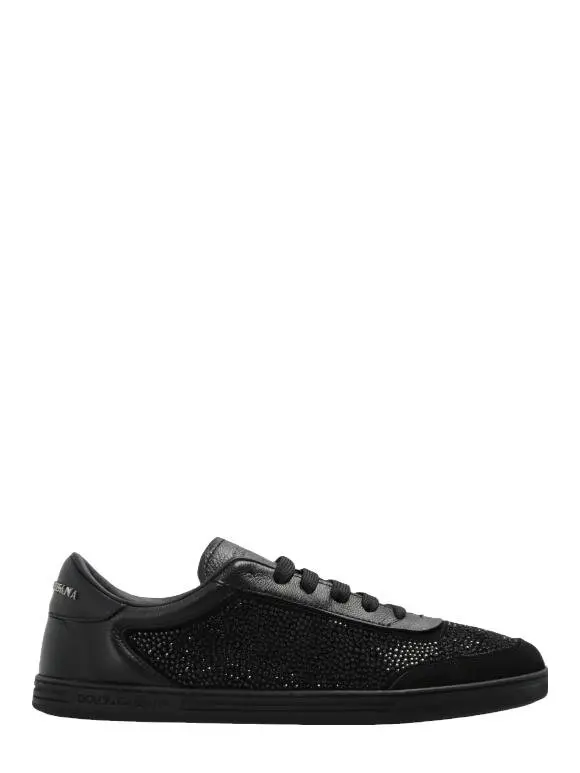 Dolce & Gabbana Crystal-embellished Low-top Sneakers - Black