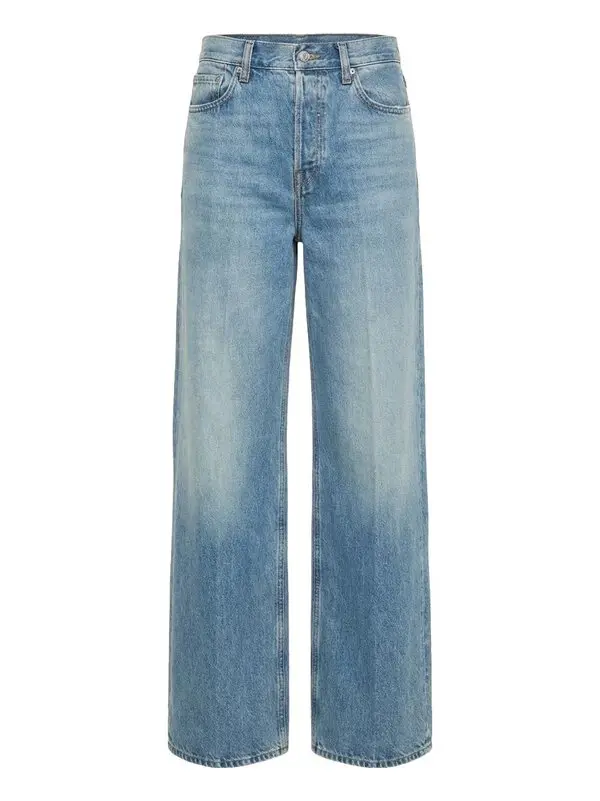 Gucci Wide Leg Denim Pants - Light Blue