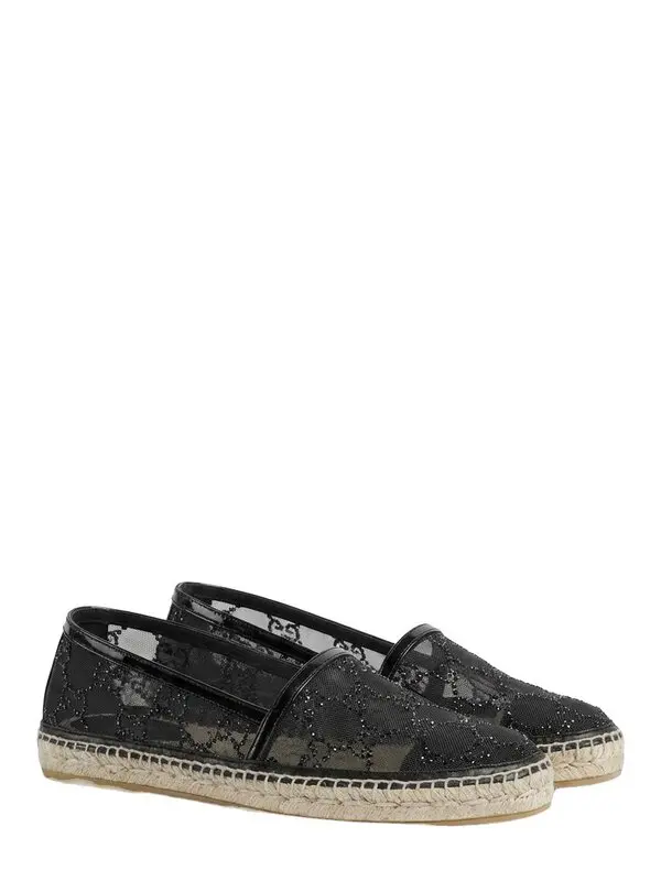 Gucci Gg Pattern Espadrilles - Black