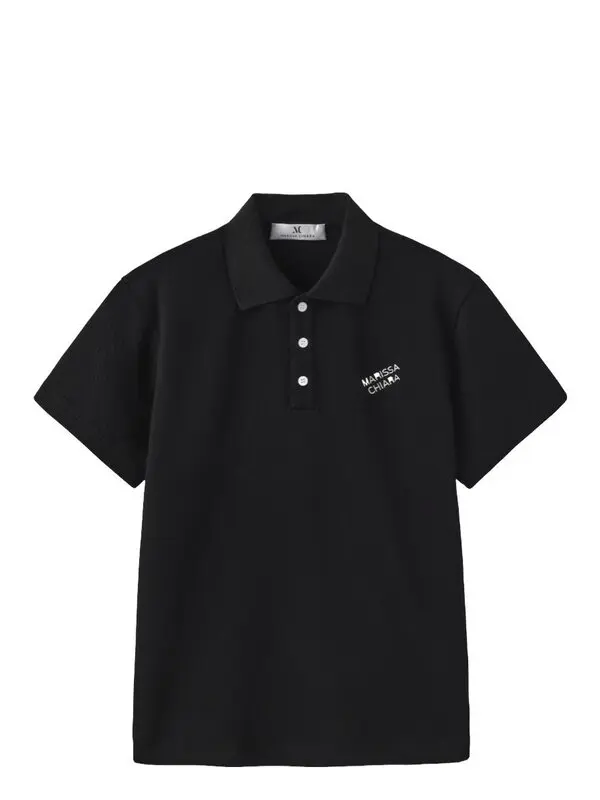 Marissa Chiara Short-sleeved Polo Shirt - Black