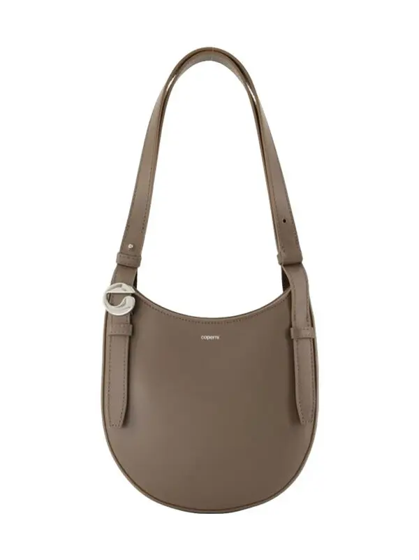 Coperni Belt-detail Half-moon Shoulder Bag - Brown