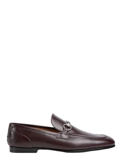Gucci Jordaan Leather Loafers - Dark Brown