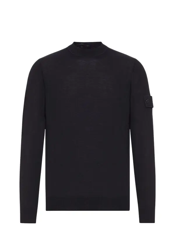 Stone Island Logo-badge Sweatshirt - Black