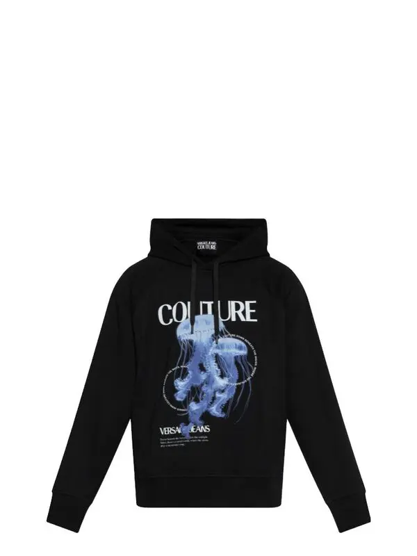 Versace Jellyfish Print Hoodie - Black