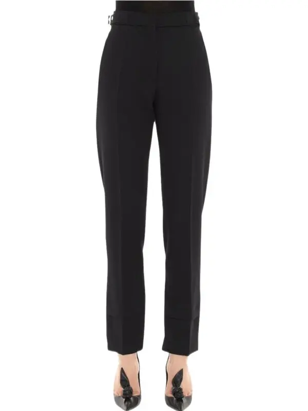 LANVIN Tailored Cigarette Cuff Trousers - Black