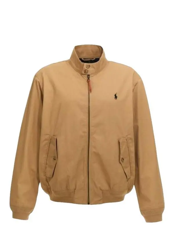 Polo Ralph Lauren Logo-detail Twill Zip-up Jacket - Brown