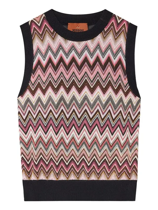 Missoni Striped Crochet Vest - Multicolor