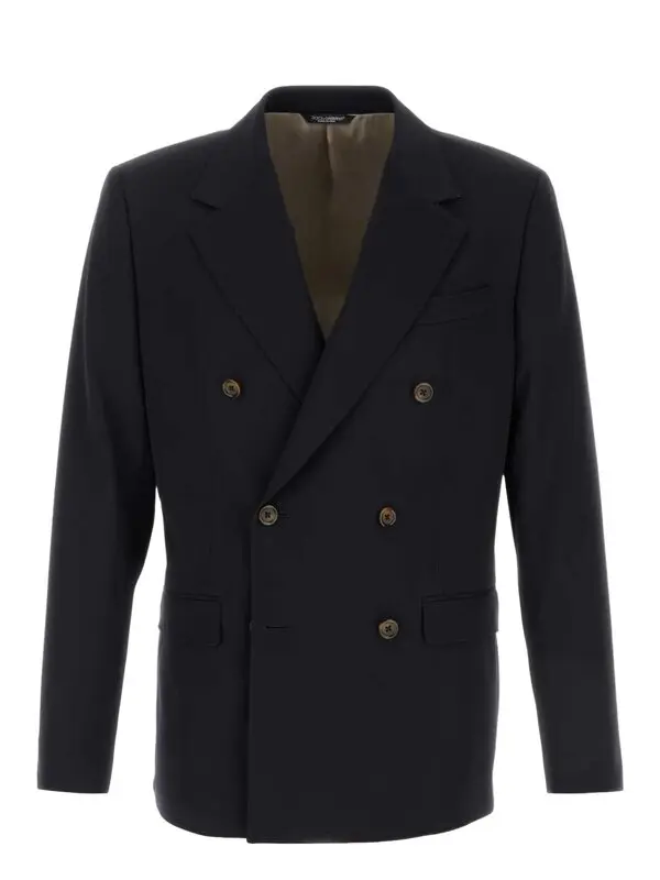 Dolce & Gabbana Dolce Gabbana Double-breasted Tailored Blazer - Black