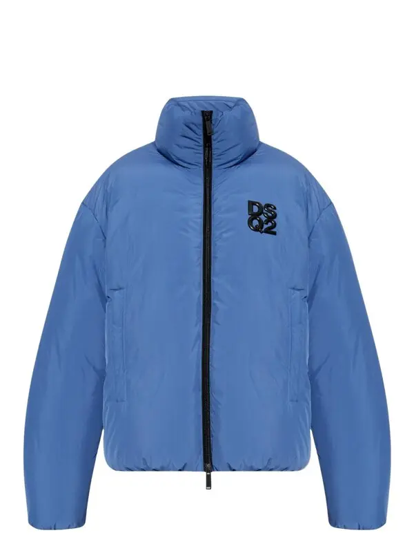 Dsquared2 Down Jacket With High Neck - Blue